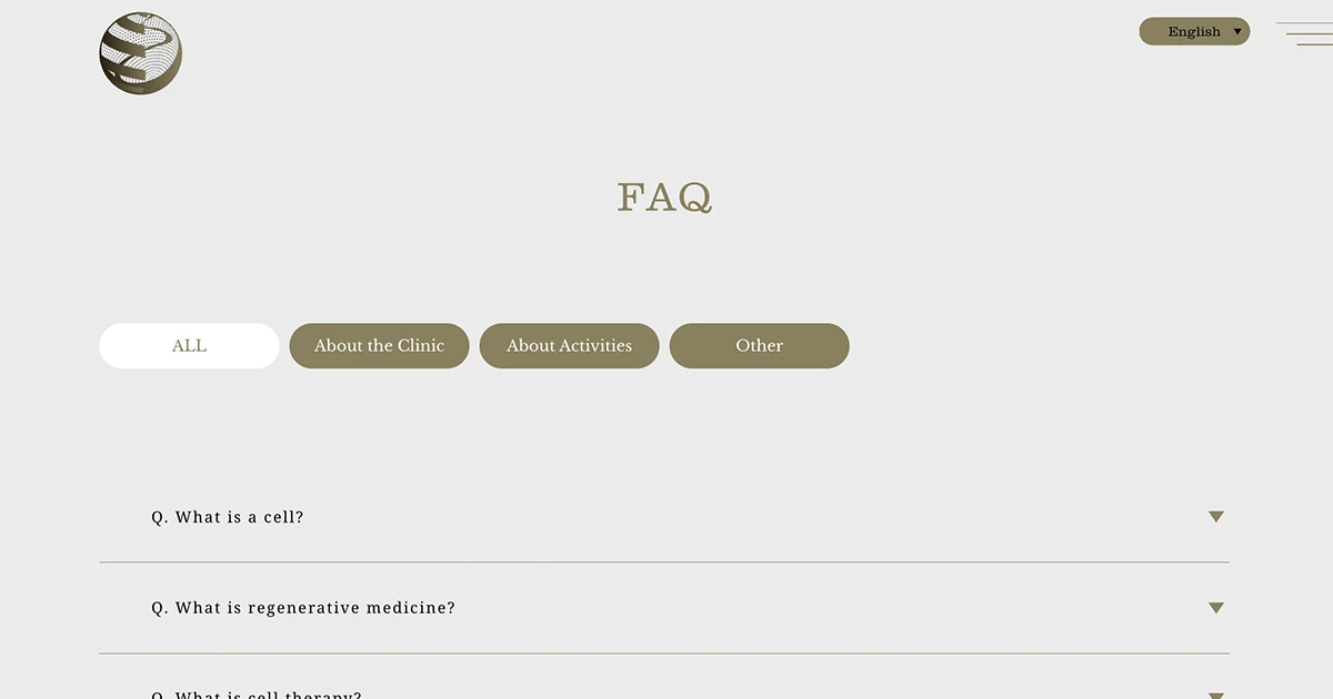 FAQ｜Regenerative Medicine & stem cell｜Tokyo Relife Clinic
