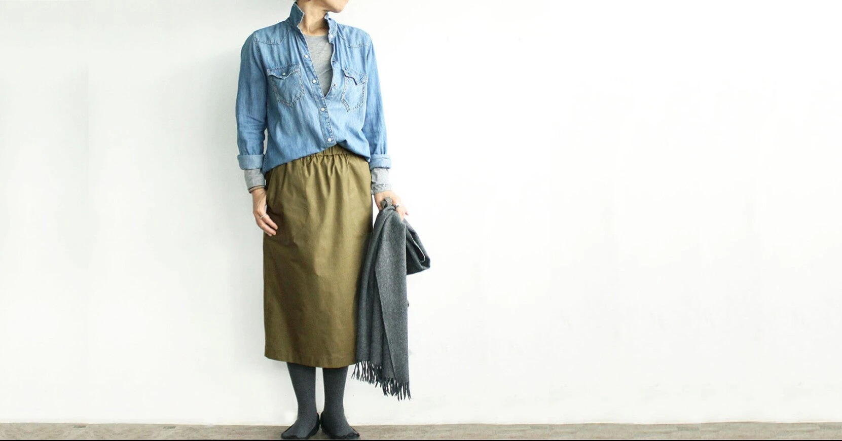 らくちんストレッチ、秋色ペンシルスカート | iichi 日々の暮らしを心地よくするハンドメイドやアンティークのマーケットプレイス