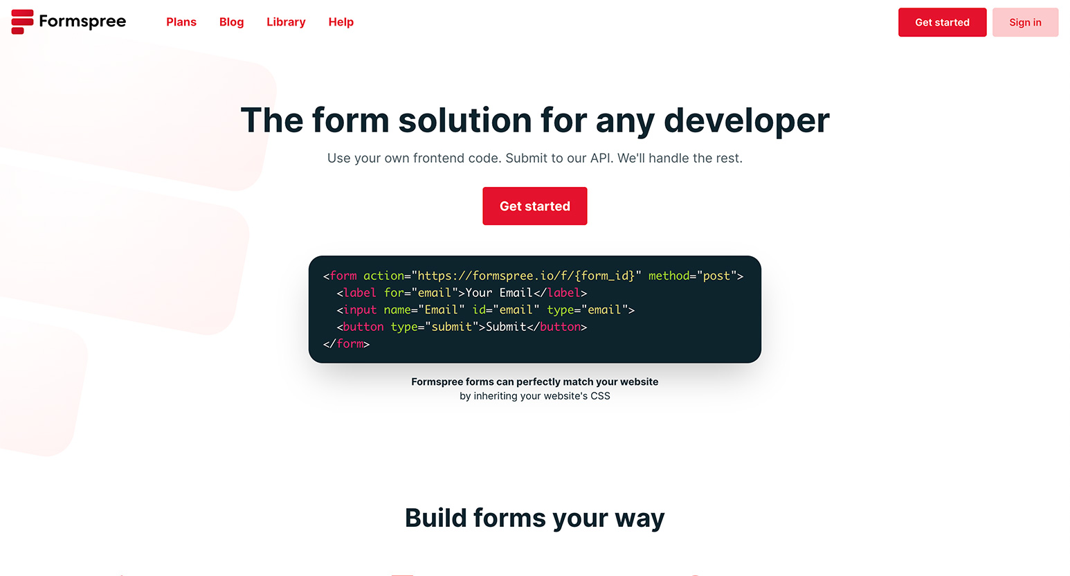 一行追加でコンタクトフォームを実装できる【Formspree】 | Webクリエイターボックス