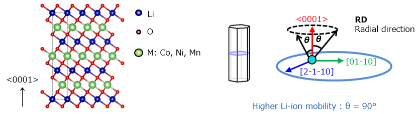 Fig. 1. The schematic diagram of layered salt structure and Li-ion mobility