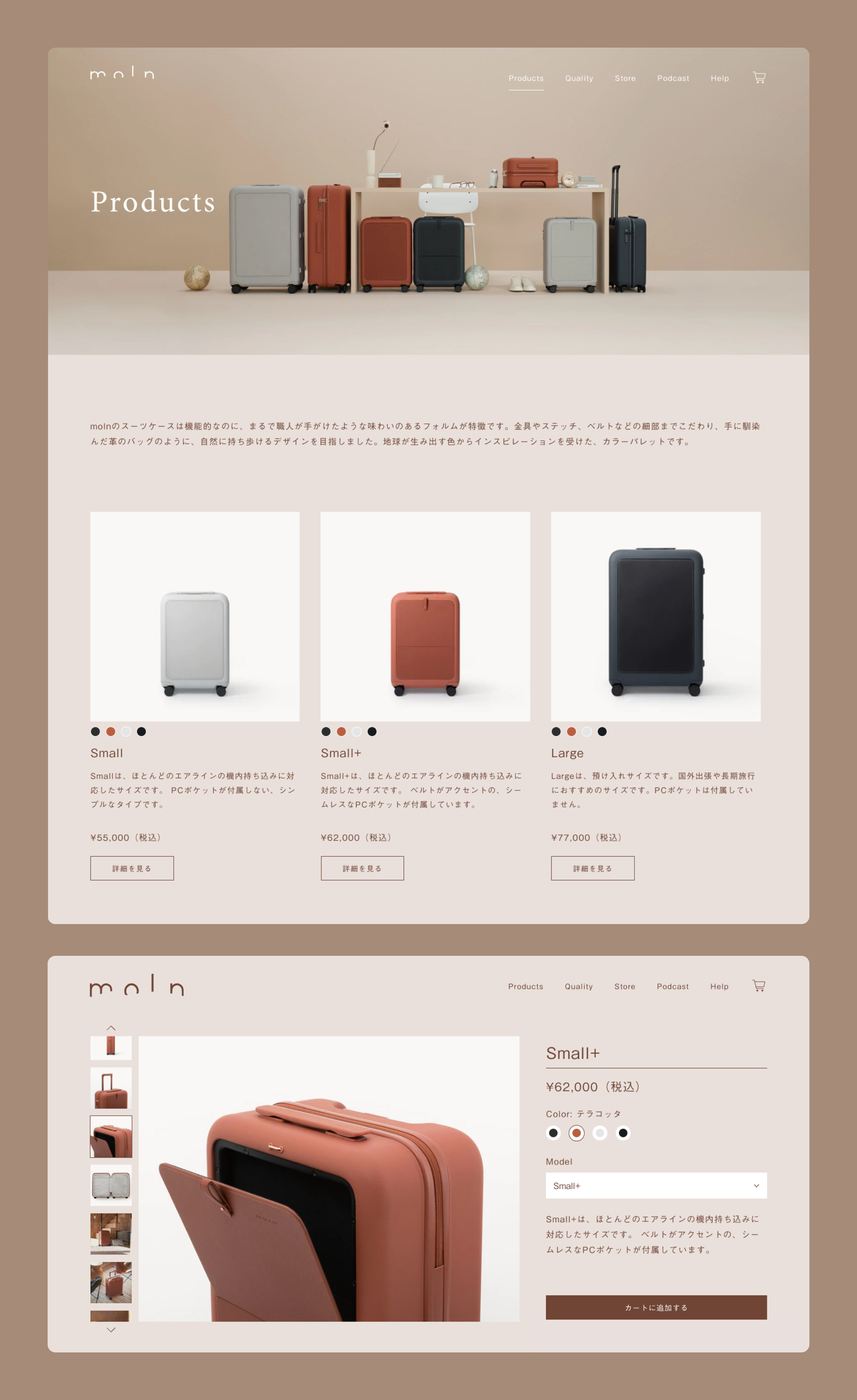 moln ブランドサイトデザイン - AID-DCC Inc.