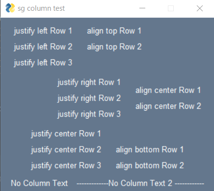 PySimpleGuiのレイアウトの設定方法