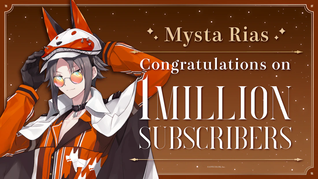 NIJISANJI EN Mysta Rias reaches 1 million subscribers on YouTube ...