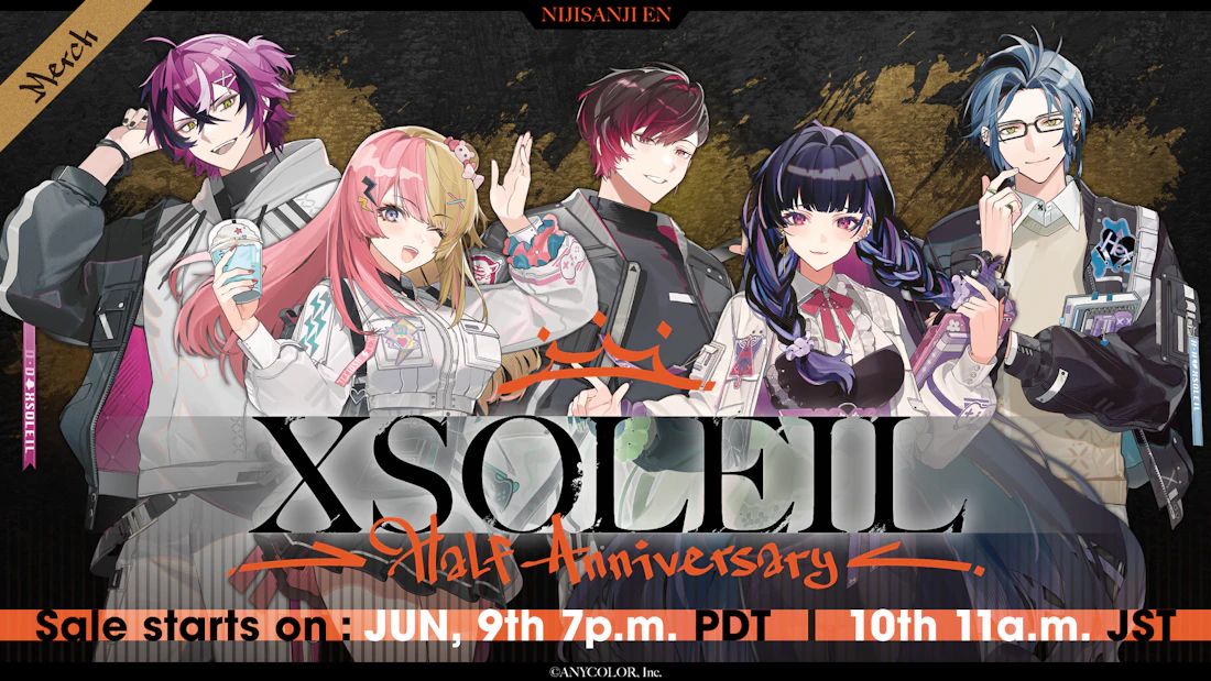 NIJISANJI EN announces “XSOLEIL Half Anniversary” merchandise | にじさんじ