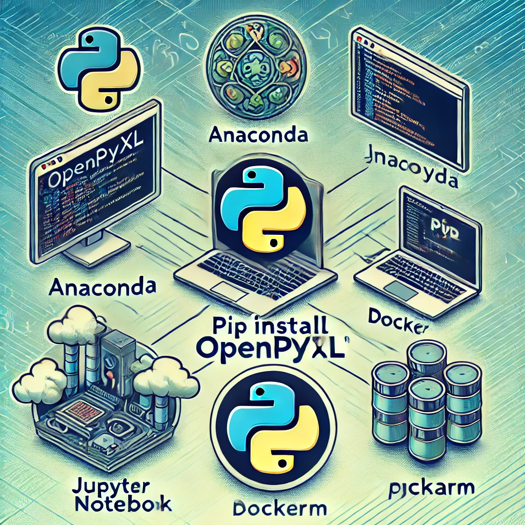 Openpyxlのインストール方法：開発環境別ガイド