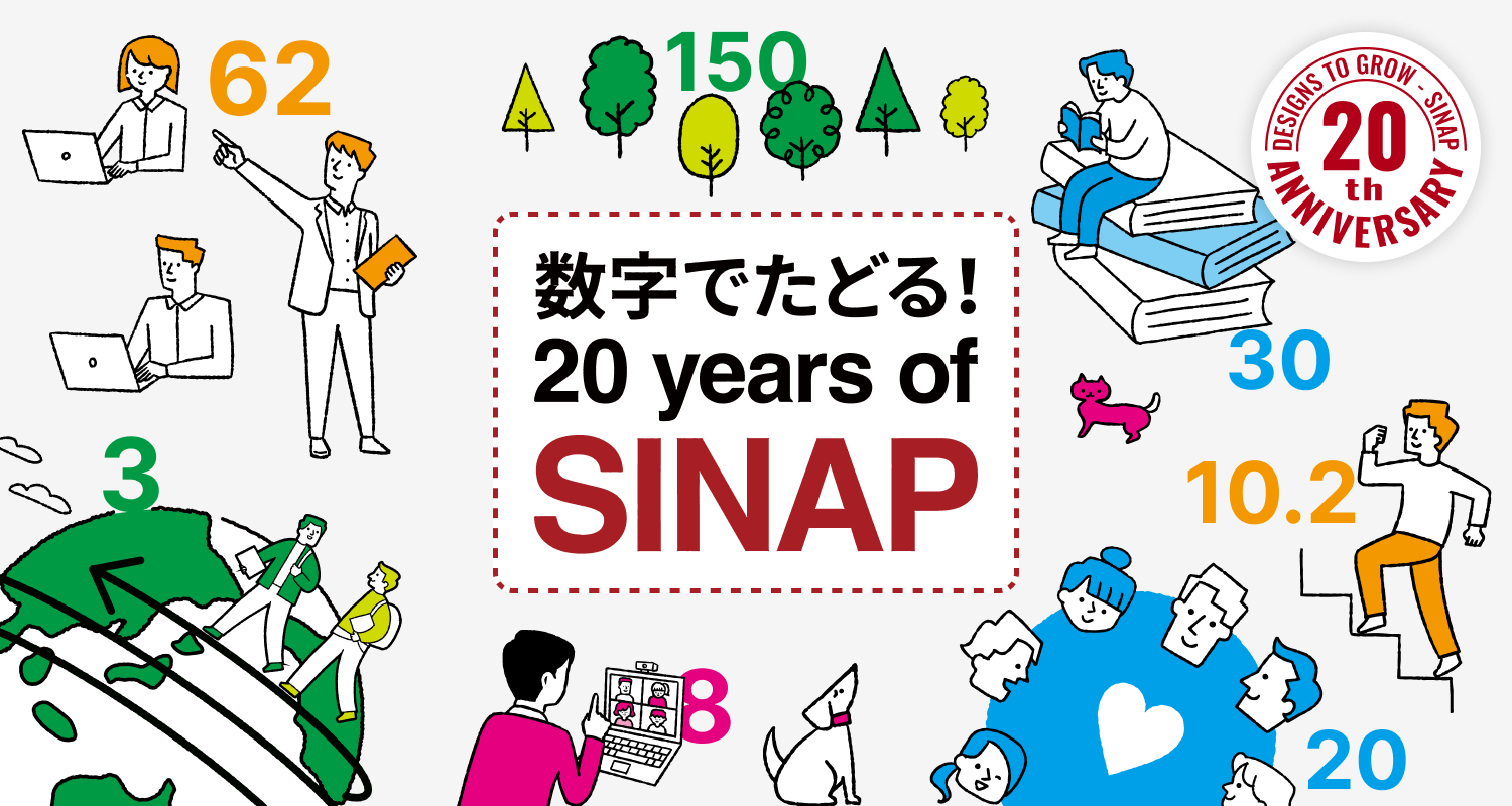 【シナップ20周年記念リレーブログ #6】数字でたどる！20 years of SINAP | SINAP