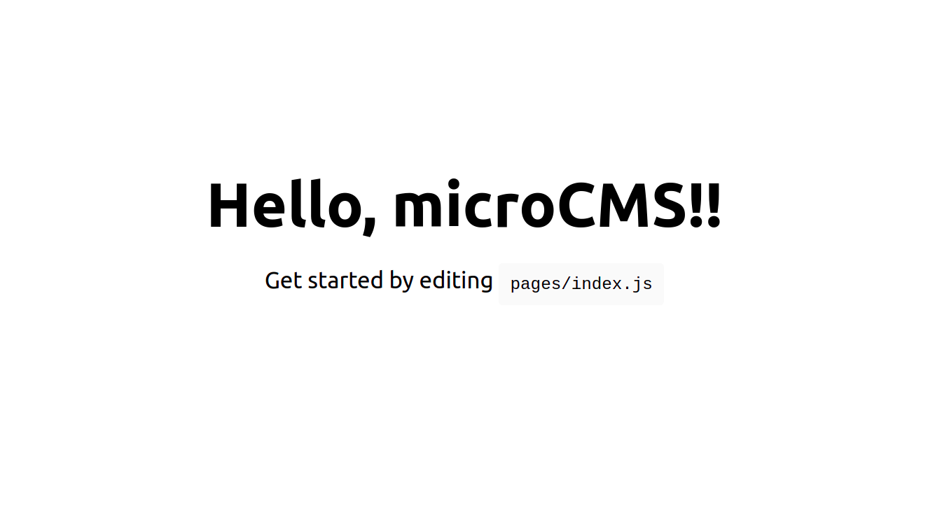 Getting Started｜microCMSドキュメント