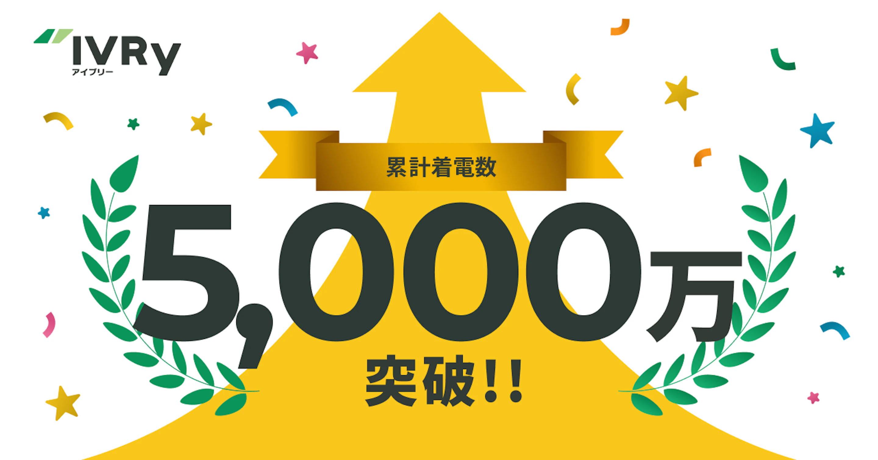 対話型音声AI SaaSのIVRy（アイブリー）、 累計着電数5,000万件を突破 〜累計アカウント数は35,000件突破！電話応答の総削減時間は約417万時間超に〜 | アイブリー