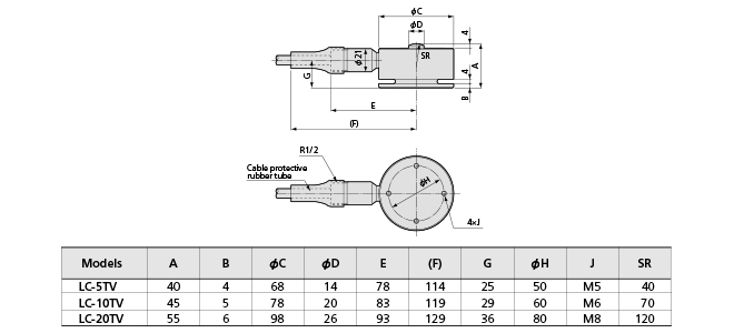 Features: LC-V Small-sized Compression Load Cell - Product Information ...