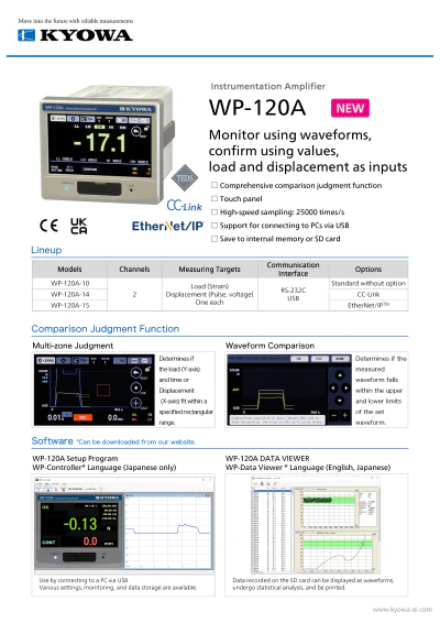 Measuring Instruments - Catalog | KYOWA